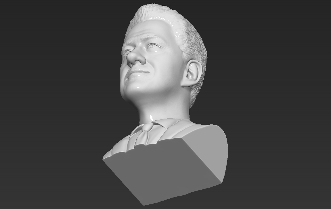 3D file President Bill Clinton bust 3D printing ready stl obj formats 👤 ...