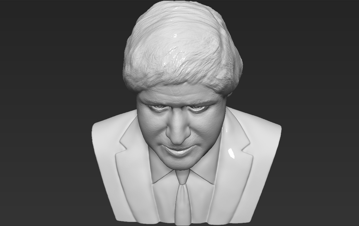 Fichier 3D Boris Johnson buste impression 3D formats stl obj prêts 🗿 ...