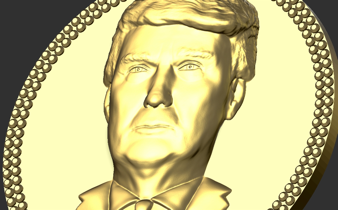 STL file Donald Trump medallion pendant 3D printing ready stl obj 💍 ...