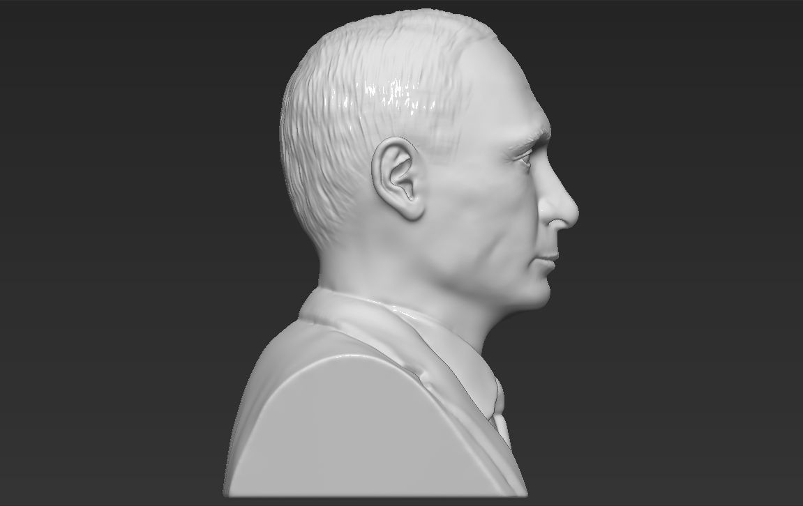 Fichier STL Vladimir Poutine buste impression 3D prêt stl obj 🗿 ・Modèle ...