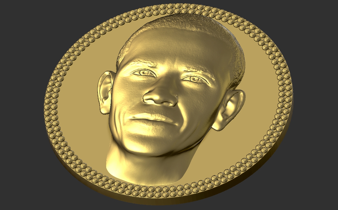 STL file Barack Obama medallion pendant 3D printing ready stl obj 💍 ...
