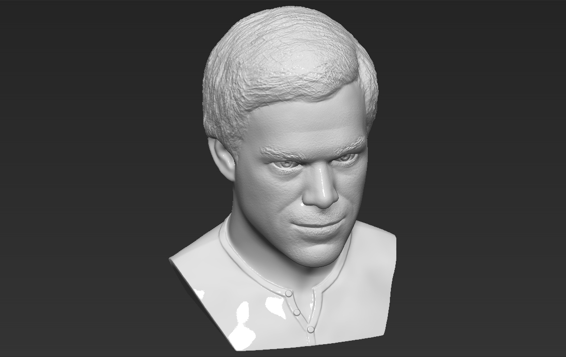 Archivo 3D Dexter Morgan busto de impresión en 3D listo stl obj ...