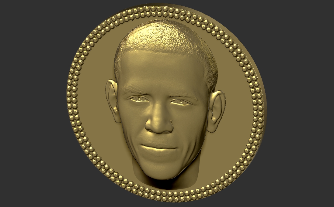 STL file Barack Obama medallion pendant 3D printing ready stl obj 💍 ...