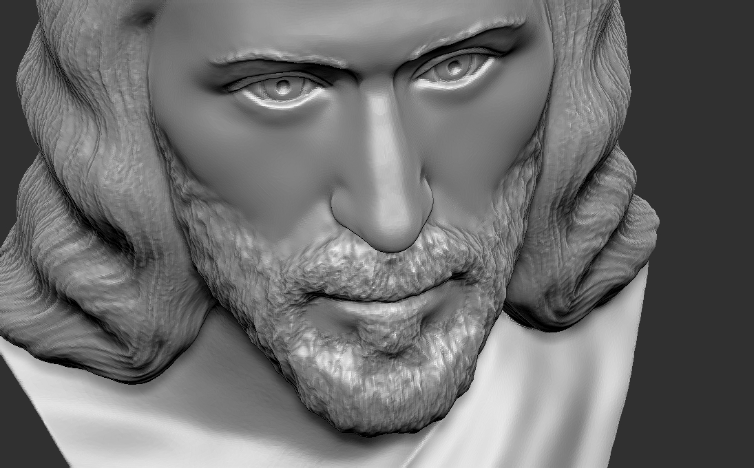 STL file Jesus bust based on Shroud of Turin for 3D printing ️ (OBJ ...