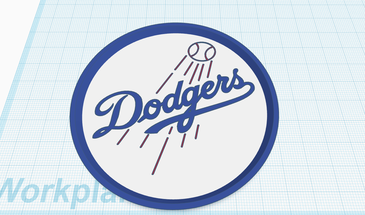STL file Los Angeles Dodgers Coaster ⚾ ・3D printable model to download ...