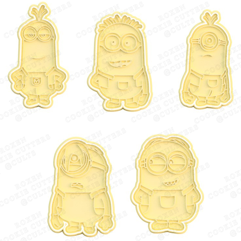 3D file Minions cookie cutter set of 5 🍪・3D printer design to download ...