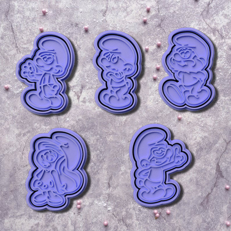 3D file The Smurfs cookie cutters set of 5 🍪 ・3D printer model to ...
