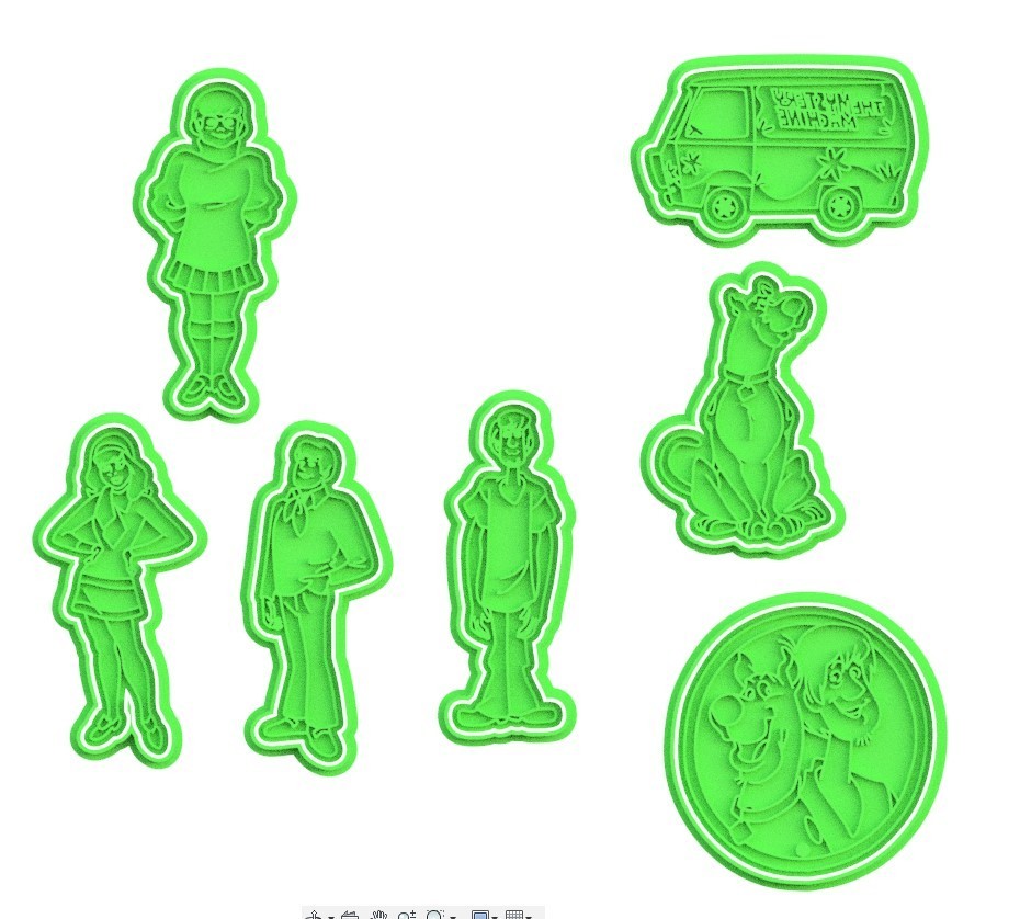 🍪 Scooby Doo cookie cutter set of 7・ 3D File for ・Cults