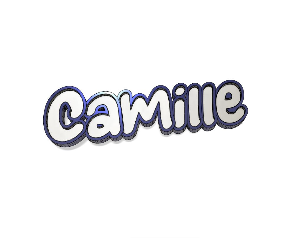 🎨 Illuminated sign Camille・Fichier 3D Gratuit pour ・Cults