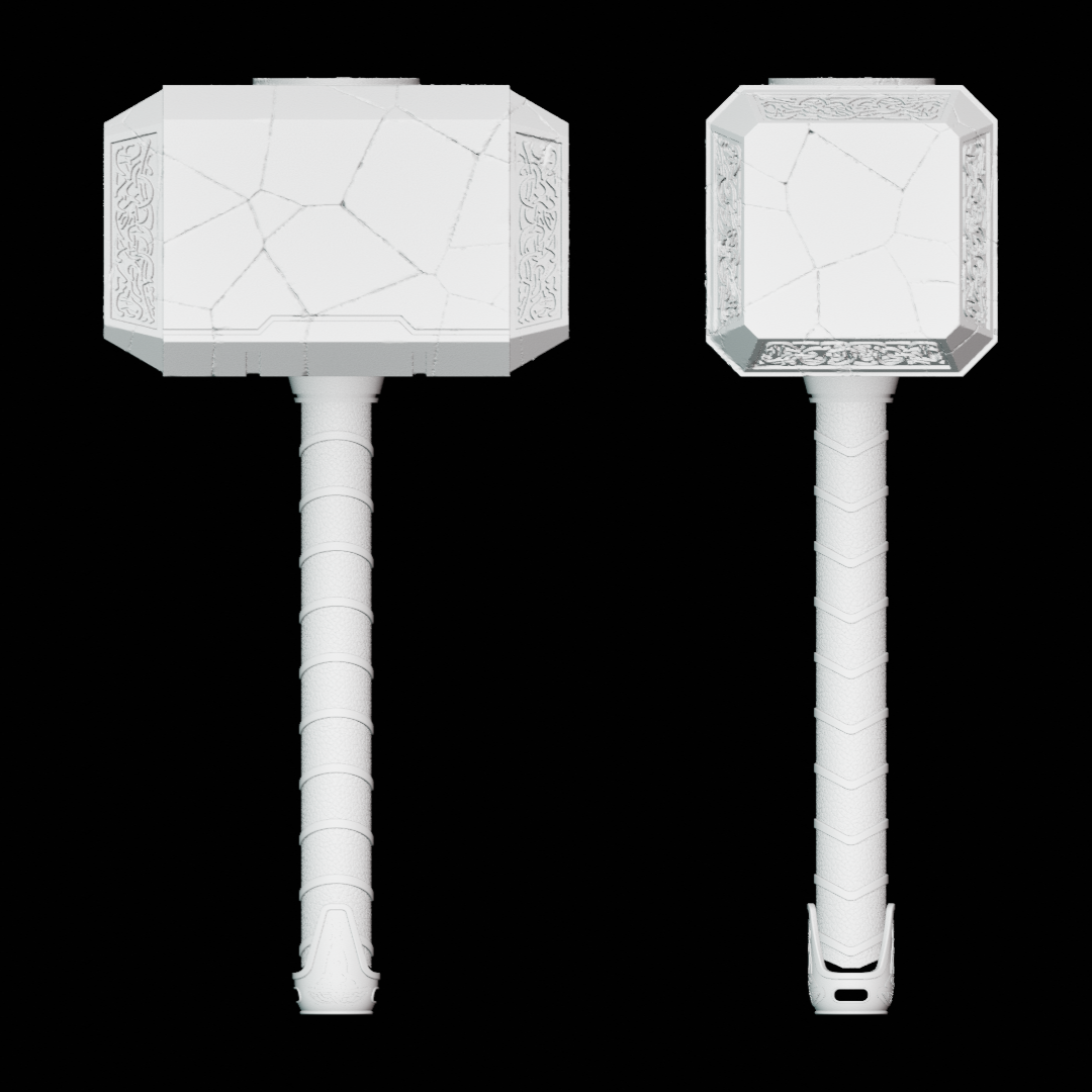 STL file Broken Reforged Mjolnir from Thor: Love and Thunder ️‍🔥 ・3D ...