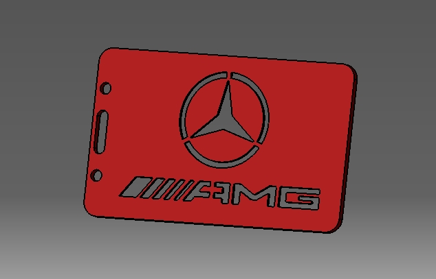 3D file Mercedes-2D badge ID or credit card holder 📛 ・3D printer model ...