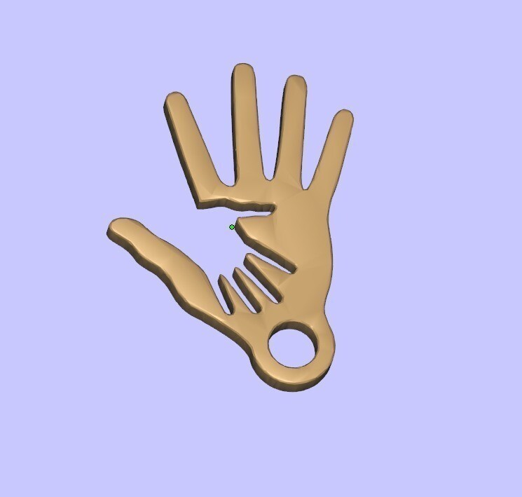 Free STL file 2 hand keychain ・3D printing idea to download・Cults