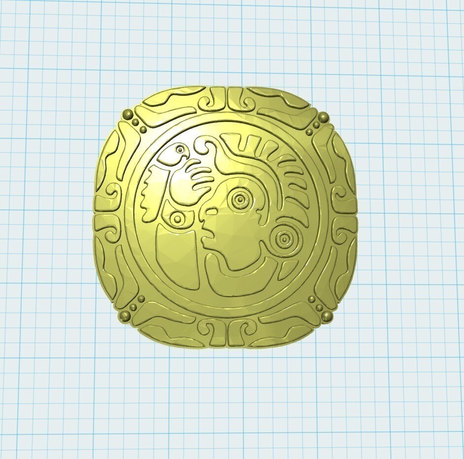 Бесплатный STL файл aztec medal 3 🏅・3D-печатная модель для загрузки・Cults