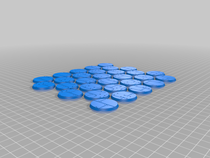 🚢 32mm Ship Deck / Industrial Beveled Bases・Free STL File for ・Cults