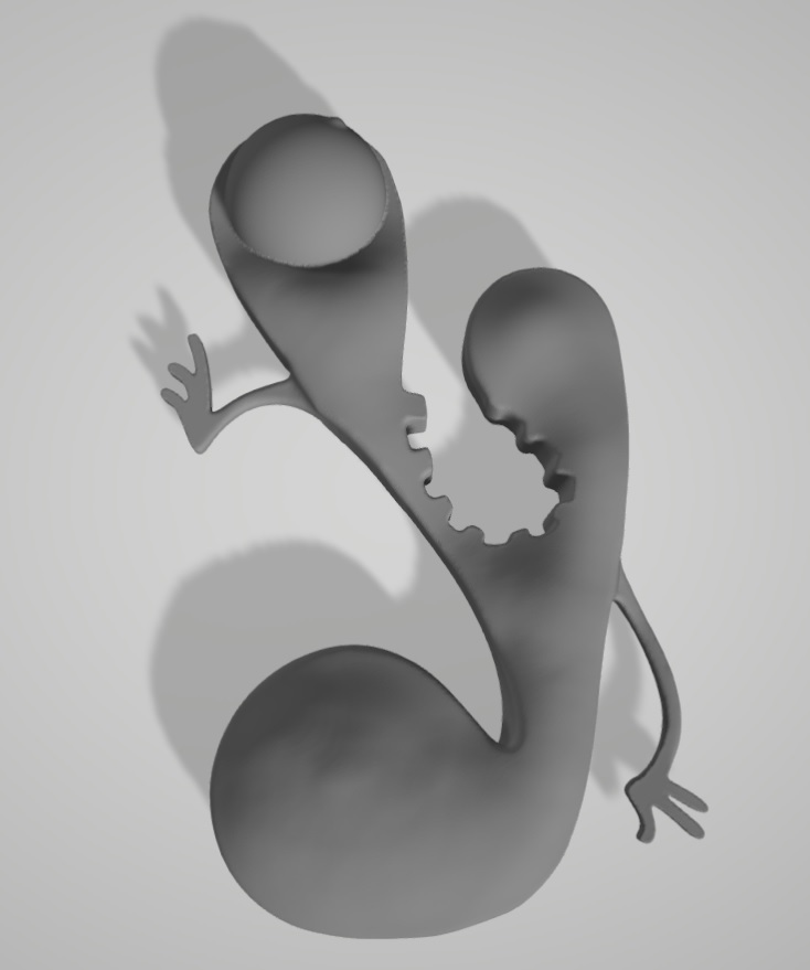 STL file Y - Monster letter 👹 ・3D printable model to download・Cults