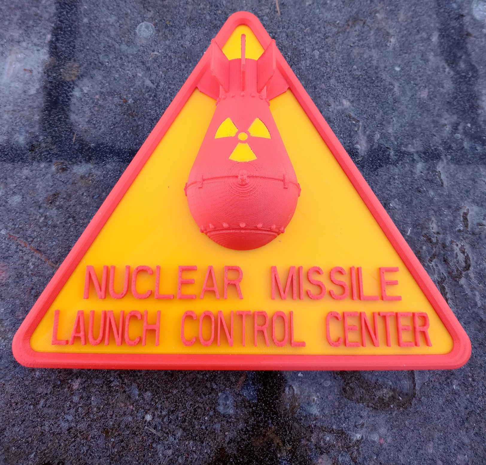 STL file Nuclear warning 3D sign. ⚠️ ・Template to download and 3D print ...
