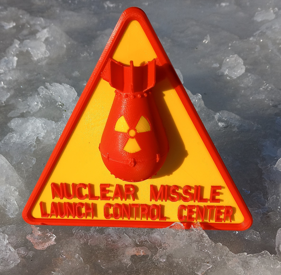 STL file Nuclear warning 3D sign. ⚠️ ・Template to download and 3D print ...