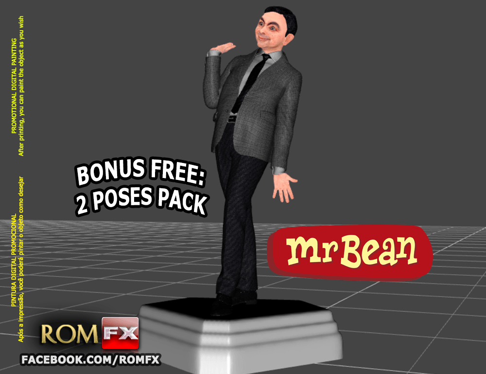 3D file Mr Bean - Rowan Atkinson - Figure Printable ♂️ ・3D print design ...