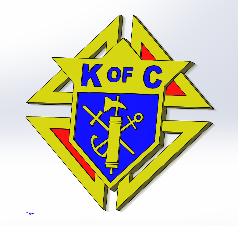 📛 Knights of Columbus logo・ STL File for ・Cults