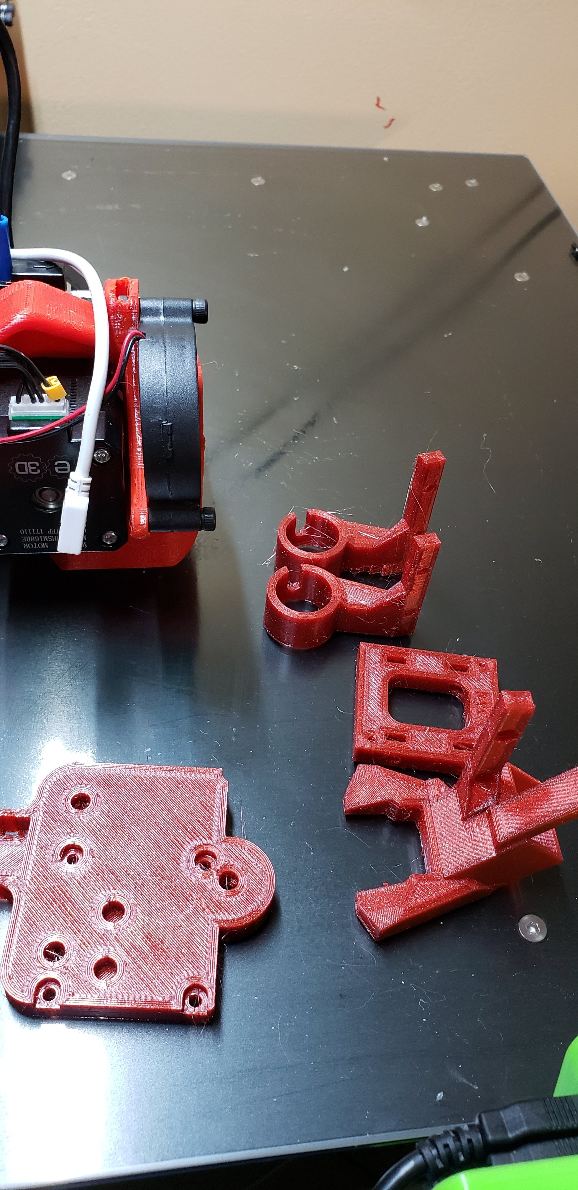 3D printable Corrected 5015 fan mount for the standard non-volcano heat ...