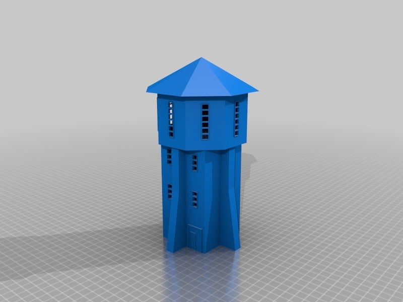 👴 Old style brick water tower - HO scale (1:87)・Free STL File for ・Cults