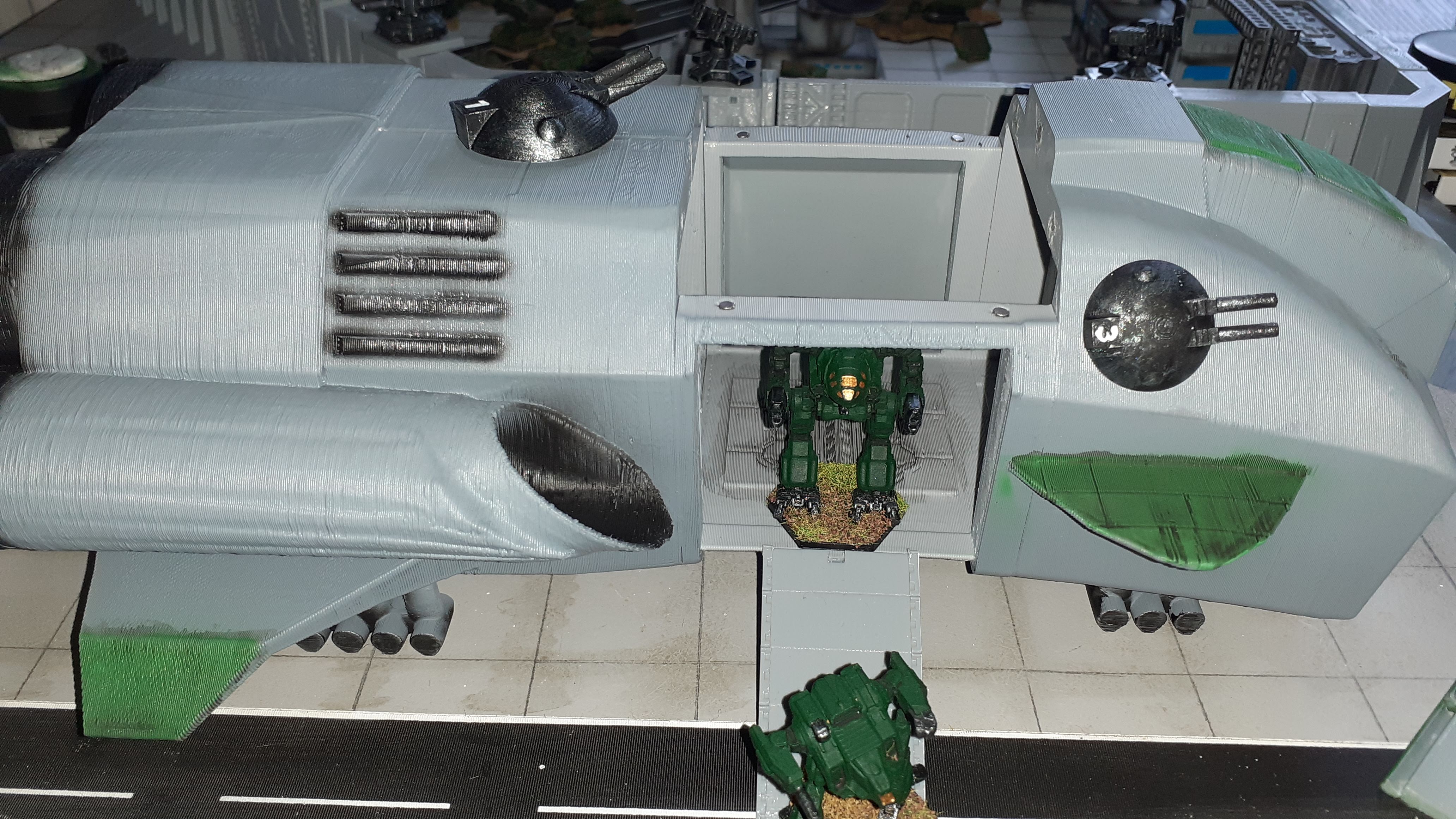 🛰 GreatSword Space Mecha Dropship 6mm Mecha scale・Free STL File for ・Cults