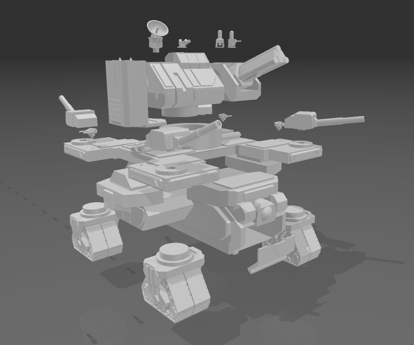 🎲 Rattler MKII BT Model 6mm mechscale・ STL File for 3D printing・Cults