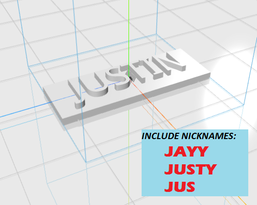 3D file JUSTIN letters ♂️ ・3D print model to download・Cults