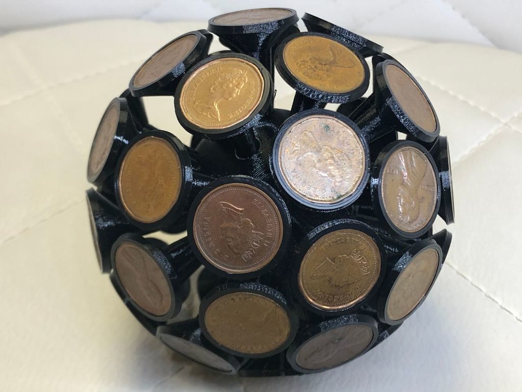 Free STL file Coin Ball Decor 🪙 ・3D printing idea to download・Cults