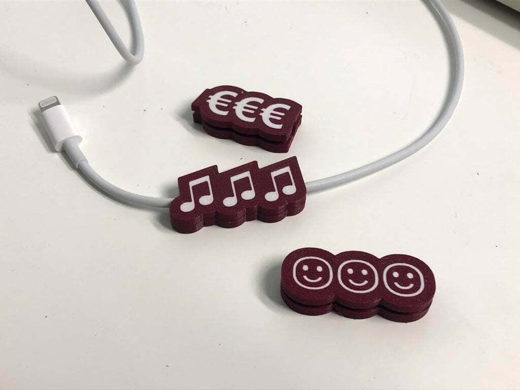 🔌 Charger Cable Tag・Free STL File for ・Cults