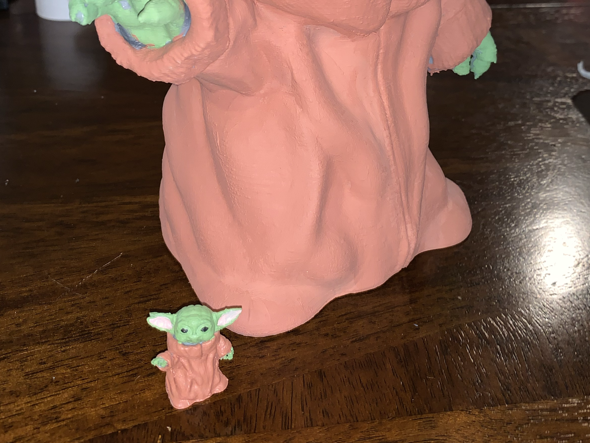 3D printed Baby Yoda -like character Smiling・Cults