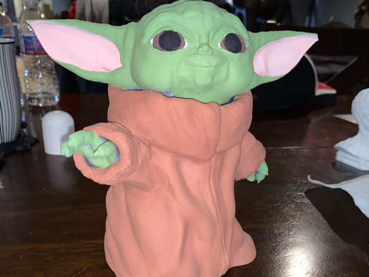 3D printed Baby Yoda -like character Smiling・Cults