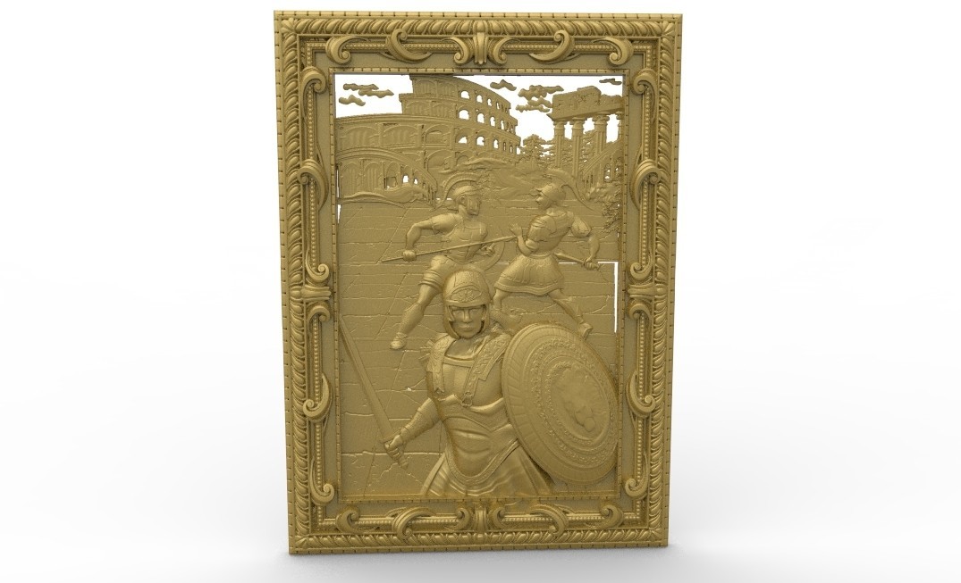 Free STL file Rome antic circus maximum gladiator fight cnc router 🎪・3D ...