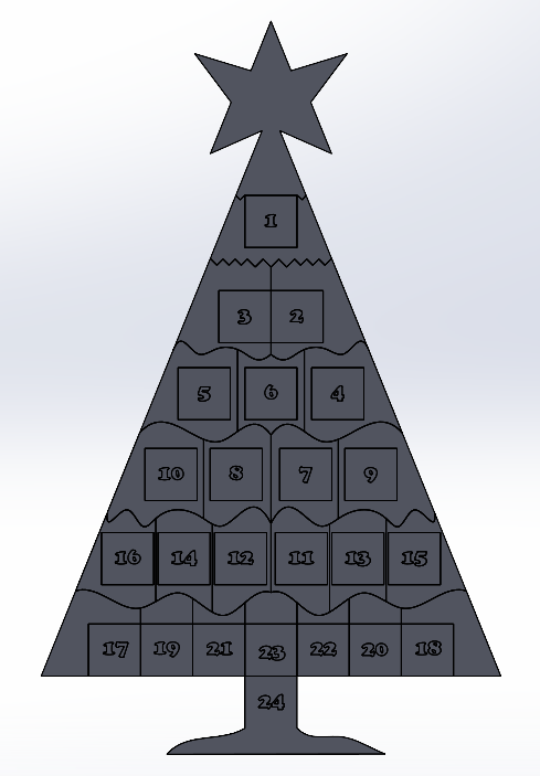 STL file Advent calendar puzzle 📅 ・3D print design to download・Cults