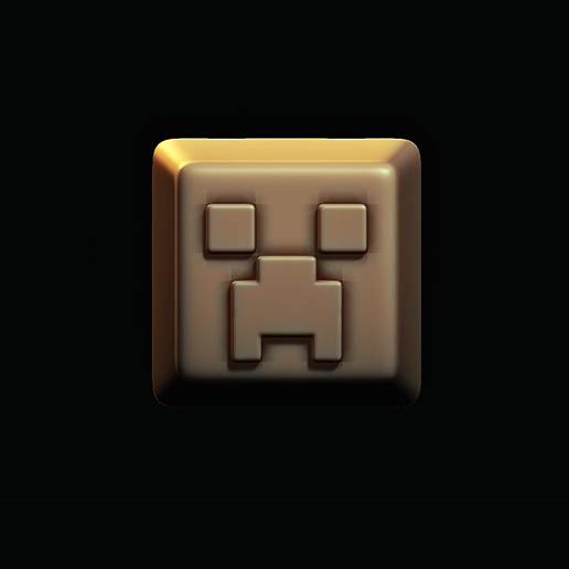 STL file Creeper / Minecraft ( Keycaps, Keyboard ) ⌨️・Model to download ...
