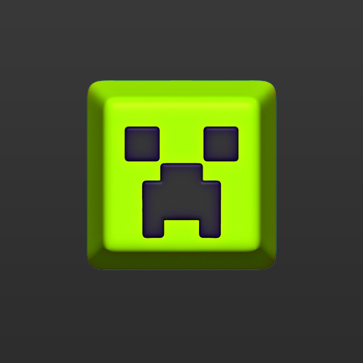 STL file Creeper / Minecraft ( Keycaps, Keyboard ) ⌨️・Model to download ...