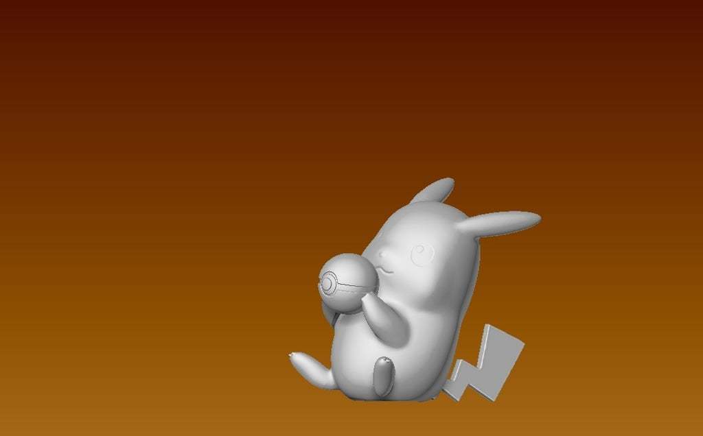 STL file Pikachu with a pokeball 🐉 ・3D printer design to download・Cults