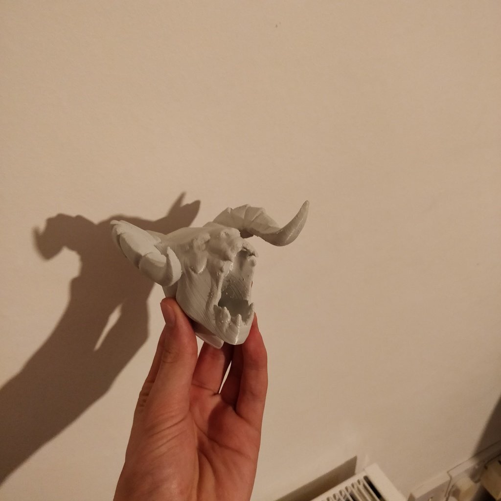 🗿 Deathclaw Head - Fully 3D Printable・Free STL File for ・Cults