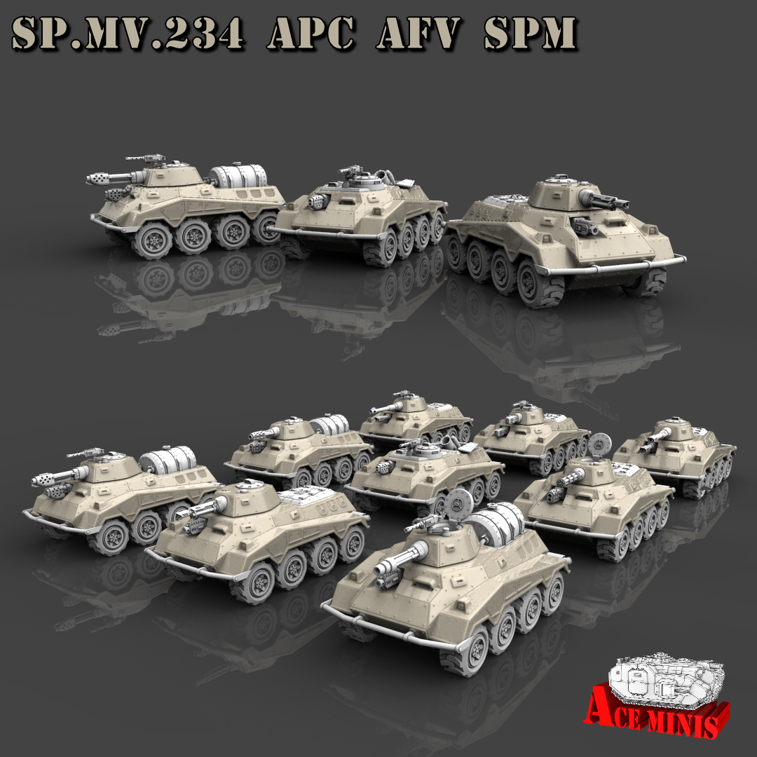 🎲 SP.MV.234 Lothar APC AFV SPM MRL SPAAG・ 3D File for ・Cults