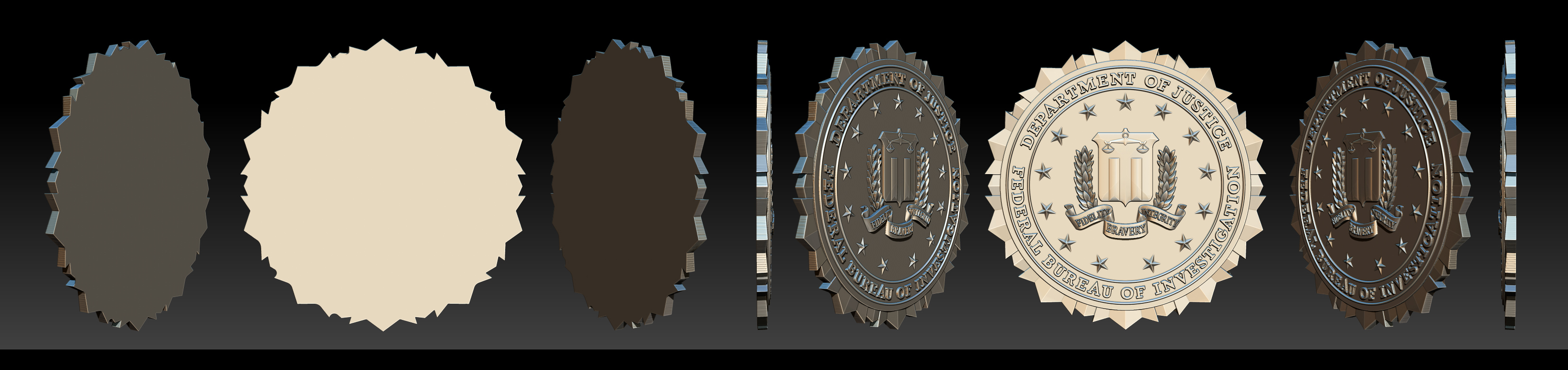 🦭 FBI Seal - 3D Badges・ 3D File for ・Cults