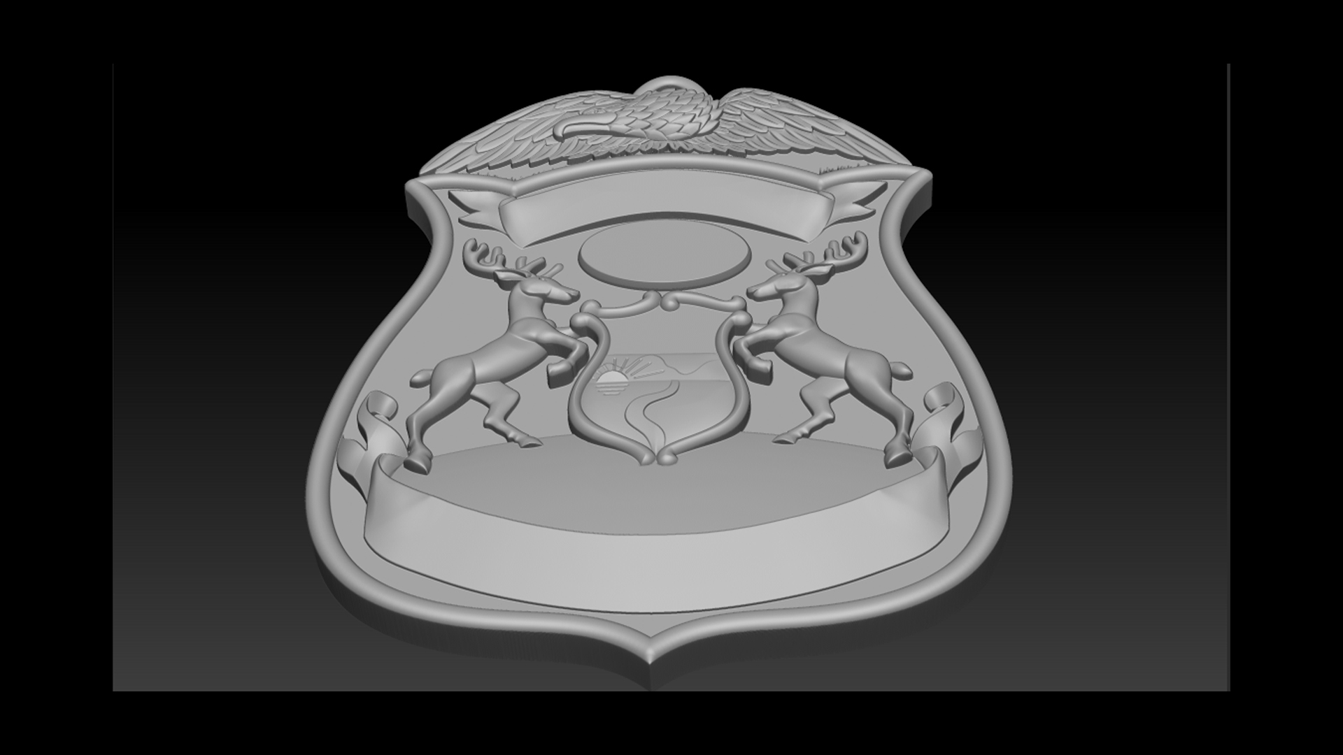 🚓 Police Badge Pendant - Michigan State Police・ 3D File for CNC ...