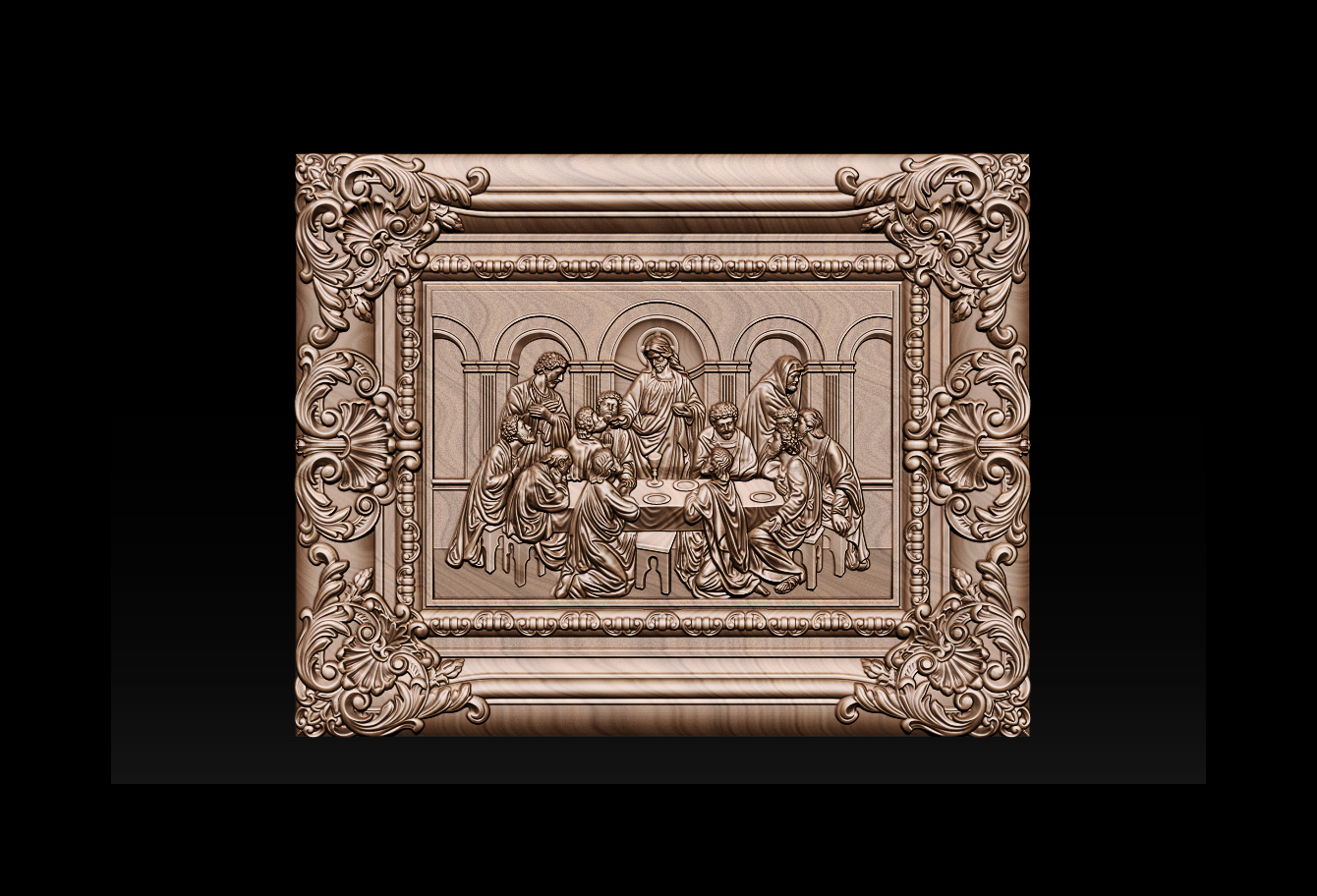 3D file CNC 3d Relief Model STL for Router 3 axis - The Last Supper 👨 ...
