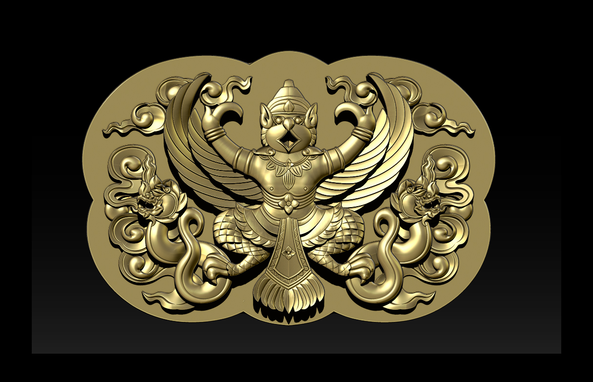 3D-Datei Bas Relief Garuda Bali 3D Modell 🇹🇭 ・3D-druckbares Modell zum ...