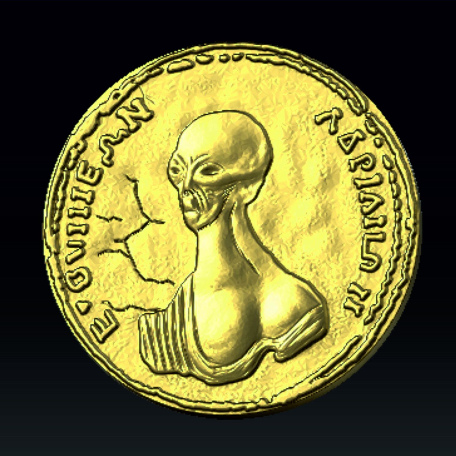OBJ file Ancient Coin 🪙 ・3D printer model to download・Cults