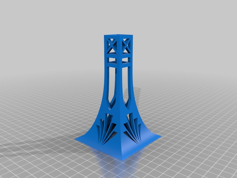 🕯️ Art-Deco Candlestick・Free STL File for ・Cults