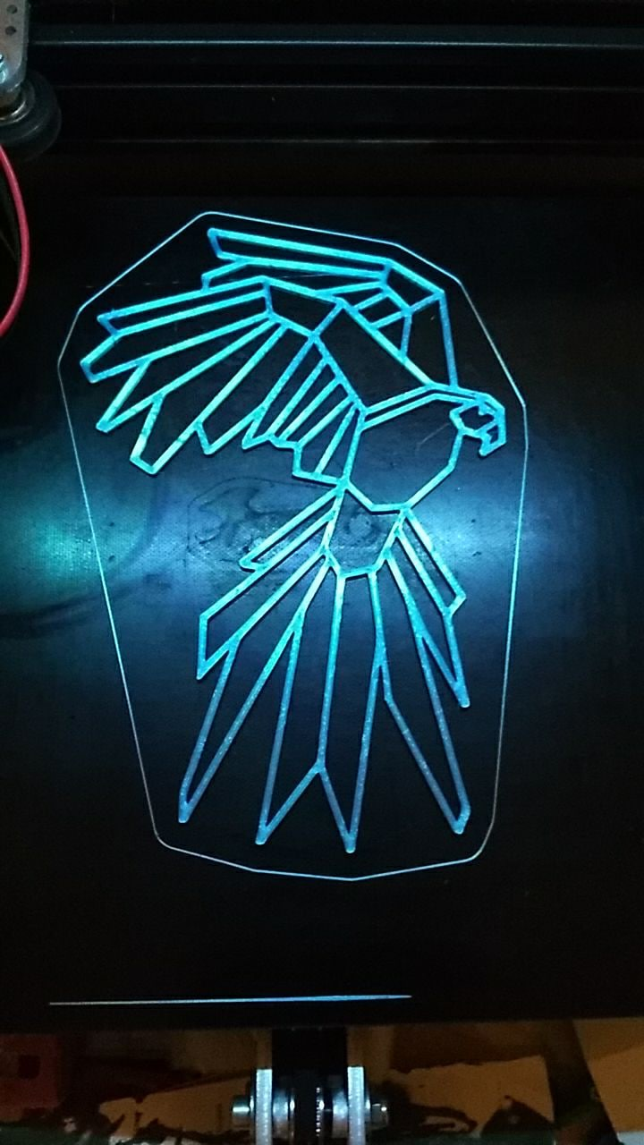 3D printed Parrot Wall Sculpture 2D・Cults