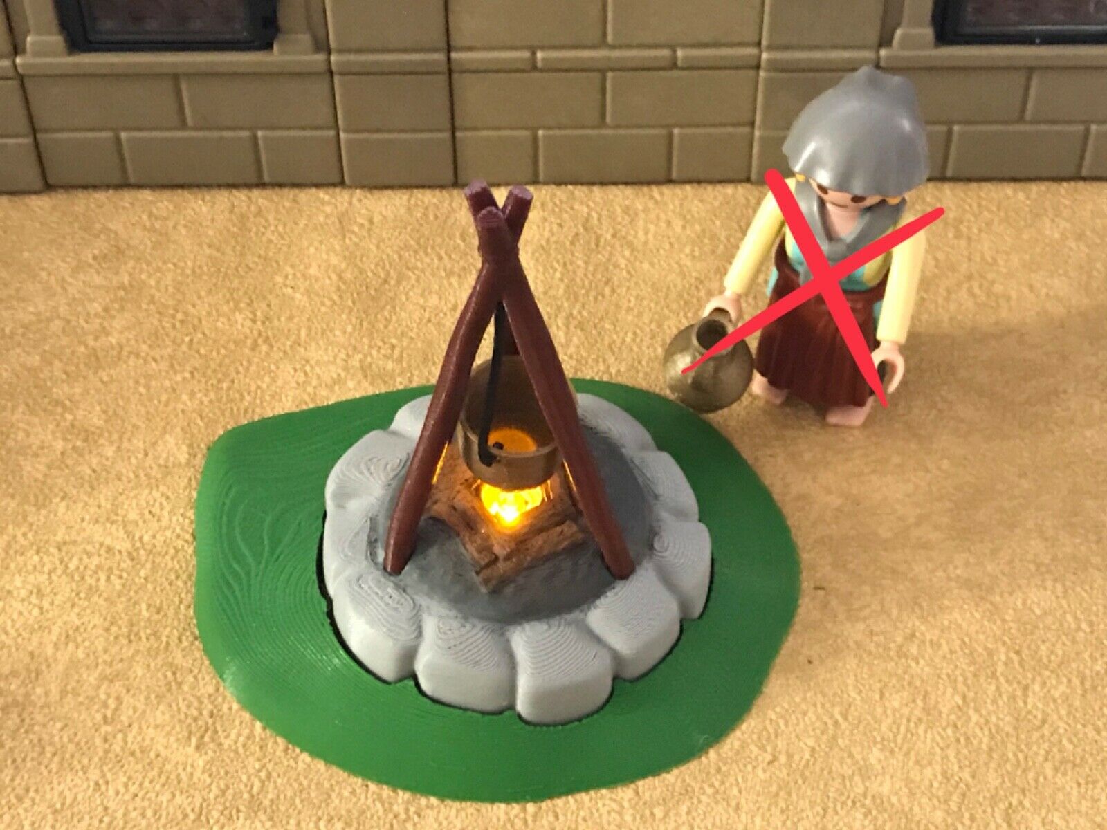 OBJ file CAMPFIRE LED MEDIEVAL WEST SCALE FIGURES PLAYMOBIL 🔥・3D ...