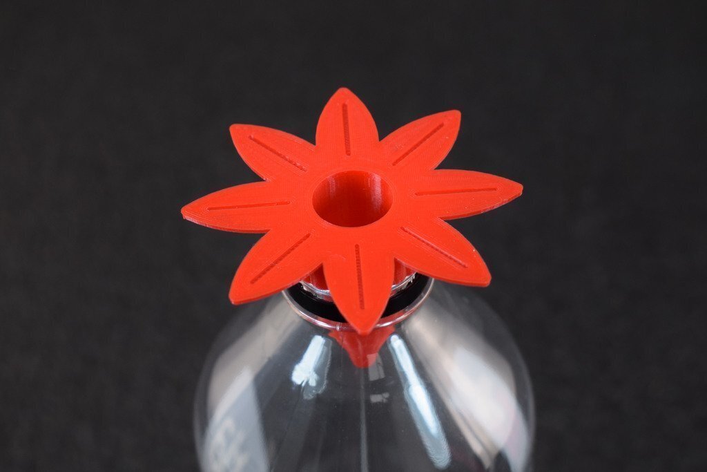 💐 Flower Shaped Fruit Fly Trap For Soda Bottles・Free STL File for ・Cults