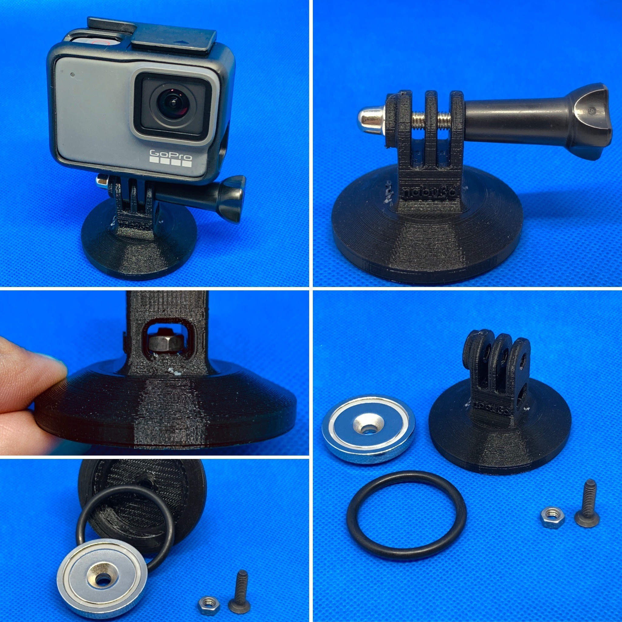 STL file Magnetic GoPro mount 🧲 ・3D print design to download・Cults