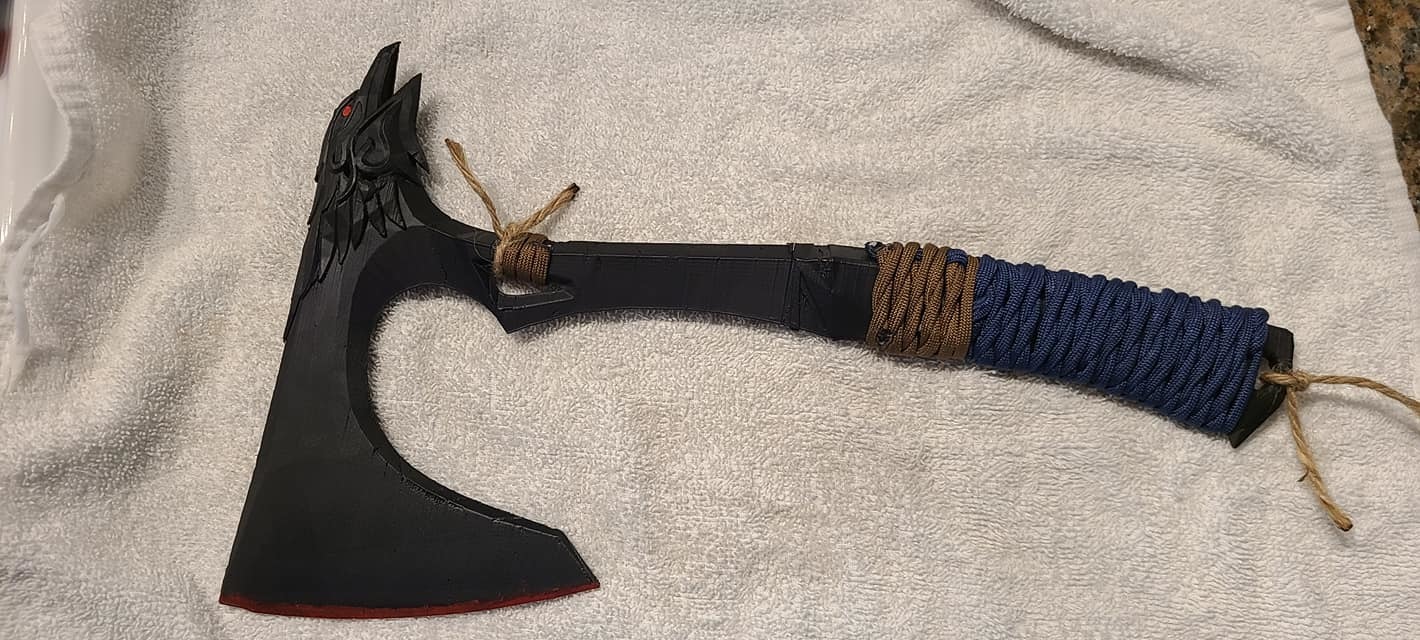 3D print APEX Legends Bloodhound Axe Heirloom ,Raven's Bite + Support ...